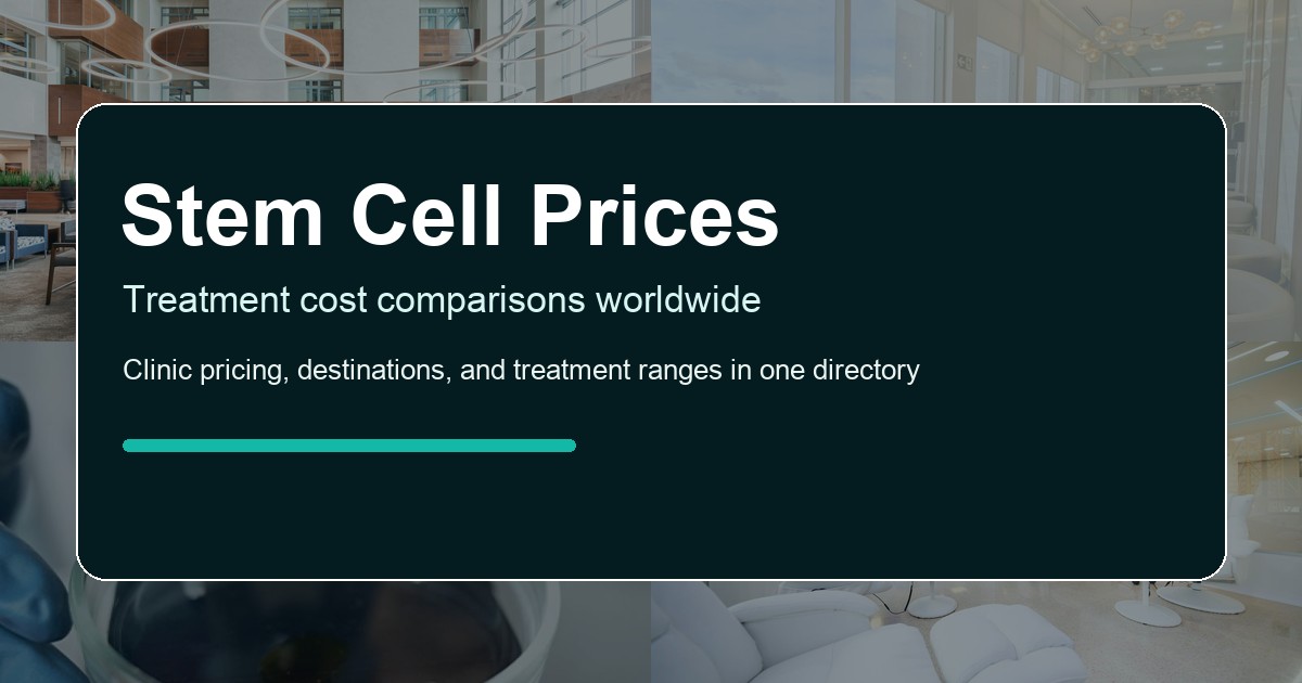 StemCellPrices.com | Stem Cell Therapy Costs & Clinic Directory